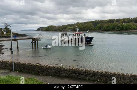 The Prince Madog research vessel docked on the Menai Strait, Anglesey ...