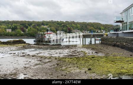 The Prince Madog research vessel docked on the Menai Strait, Anglesey ...