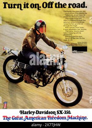 Harley Davidson - 1973 - Vintage American magazine bike advert from the ...