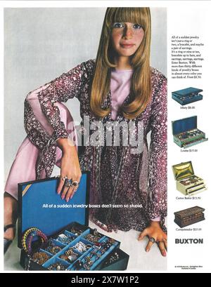 Buxton - 1970 - Vintage American magazine advert from the 70s Stock ...