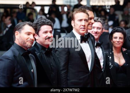 Lorcan Finnegan, Nicolas Cage and Alexander Bertrand attend "The Surfer ...