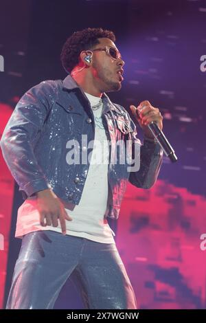 Myke Towers Performs In Madrid Featuring: Myke Towers Where: Madrid ...