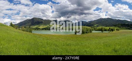 Putterersee, moorland lake near Aigen im Ennstal, Styria, Austria ...