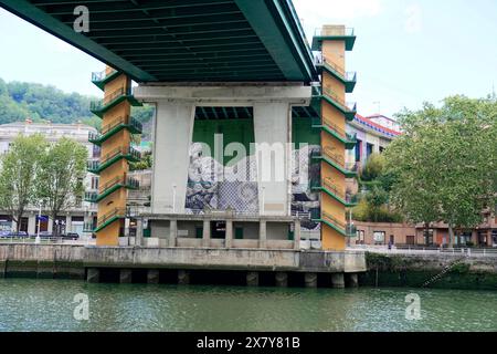 Graffiti on the Salve bridge in Bilbao Stock Photo - Alamy