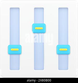 Set of Volume mixer icon, filter sound symbol button, switch sign ...