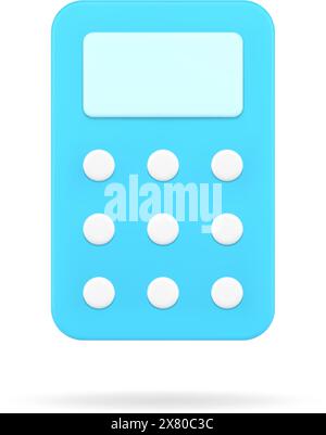 Tv remote with blue buttons, illustration, vector on a white background ...