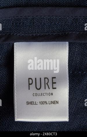 Pure Collection label in woman's top clothing garment - shell 100% ...