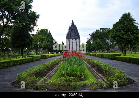 The beautiful view of Prambanan Temple. Prambana is hindu temple ...