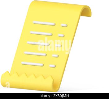 Vertical yellow glossy paper text document to do list successful ...