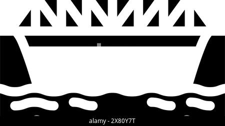 truss bridge glyph icon vector. truss bridge sign. isolated symbol ...