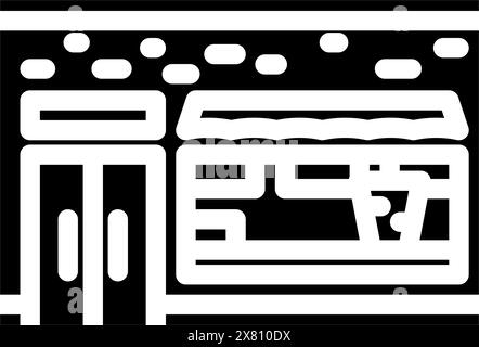 tapas bar street cafe glyph icon vector. tapas bar street cafe sign ...