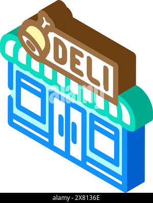 deli street food cafe color icon vector illustration Stock Vector Image ...