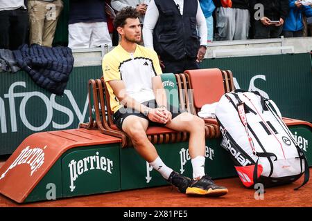 Dominic Thiem of Austria during day 1 of the French Open 2021, a Grand ...