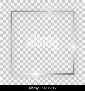 Vector golden shiny vintage square frame isolated on transparent ...