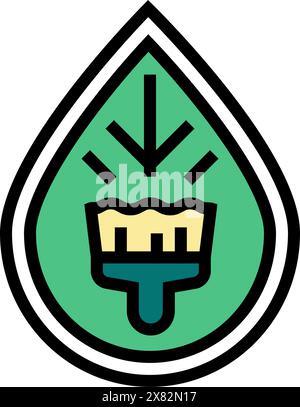natural dyes sustainable fashion color icon vector illustration Stock ...
