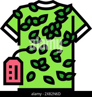 eco conscious designs sustainable fashion line icon vector. eco ...