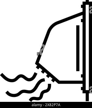 fresh air intake ventilation line icon vector illustration Stock Vector ...