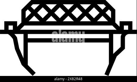 bailey bridge line icon vector. bailey bridge sign. isolated contour ...