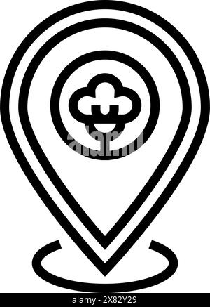 locally sourced materials sustainable fashion line icon vector ...