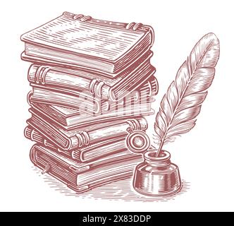 Retro still life school books, great design for any purposes. Student ...