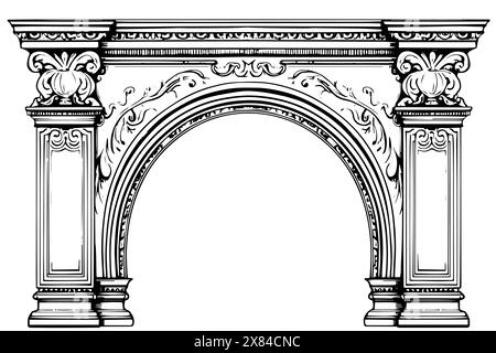 Vintage Architectural Frames: Baroque and Gothic Arch Designs in ...