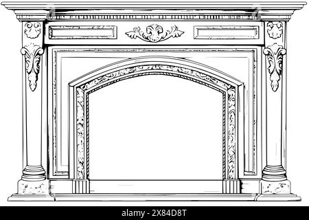 Vintage Architectural Frames: Baroque and Gothic Arch Designs in ...