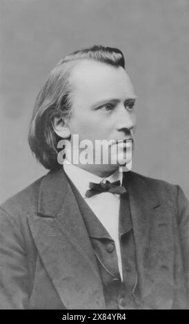 Johannes Brahms portrait. By Fritz Luckhardt. Location: Vienna. Medium ...