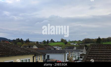 The countryside around Cross Hands, viewed from between trees. 27 April ...
