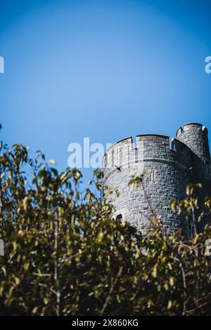 Castlewellan Castle Turrets and Towers Stock Photo - Alamy