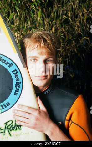 Florian Karlheim, deutscher Schauspieler, mit Freundin auf einer Vespa, Deutschland 1997 Stock ...