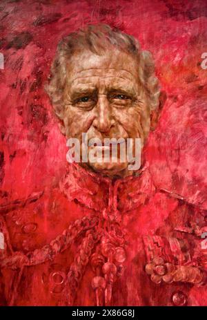 Artist Jonathan Yeo and King Charles III at the unveiling of Yeo's ...