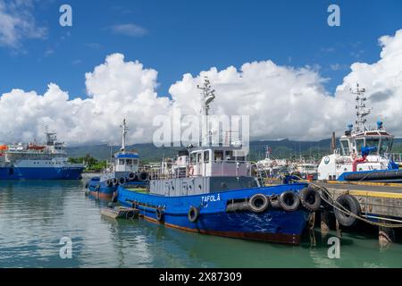 The harbour with tugboats at Apia, Samoa, South Pacific Stock Photo - Alamy