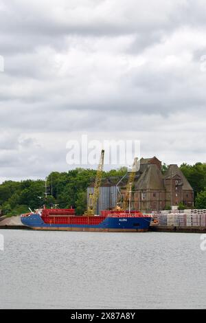 General Cargo Ship Allora berthed at Mistley Quay Stock Photo - Alamy