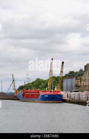 General Cargo Ship Allora berthed at Mistley Quay Stock Photo - Alamy