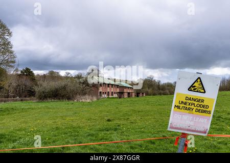 Danger sign, Imber village, Wiltshire, England, UK Stock Photo - Alamy