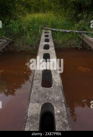 electric pole used for crossing a stream Stock Photo - Alamy