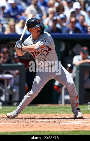 Detroit Tigers' Jake Rogers bats during a spring training baseball game ...