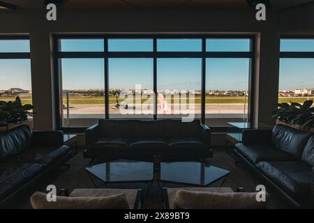 La Valette Club Lounge at Malta International Airport, featuring a ...