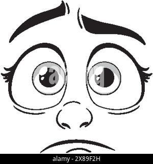 Wide-eyed cartoon face showing surprise Stock Vector Image & Art - Alamy