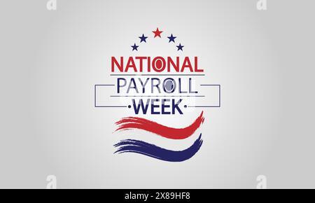 American Flag Design for National Payroll Week Celebration Stock Vector ...