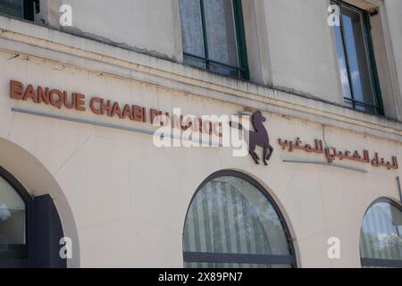 nantes , France - 05 22 2024 : Bank Chaâbi of Morocco BCDM text sign ...