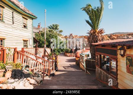 The main pathway through Popeye Village, a movie set built on the ...