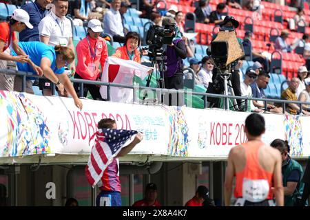 Hyogo, Japan. 24th May, 2024. (L-R) Sae Tsuji, Uran Sawada (JPN) Athletics : Kobe 2024 Para ...
