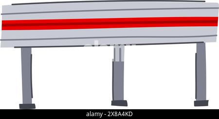 road guard rails cartoon vector illustration Stock Vector Image & Art ...