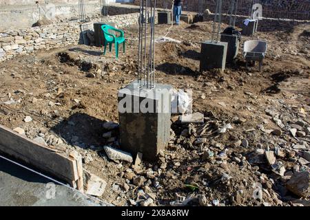 the housing building ground work landscape outside underground Stock ...