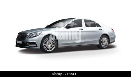 Maybach S class car side view isolated on white background Stock Photo ...