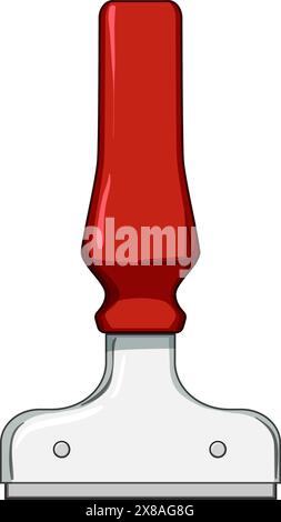 knife paint scraper cartoon vector illustration Stock Vector Image ...