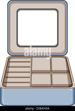 case jewelry organizer cartoon vector illustration Stock Vector Image ...