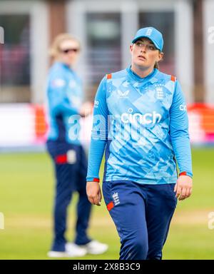 England's Sophie Ecclestone bowling during the third Vitality IT20 ...