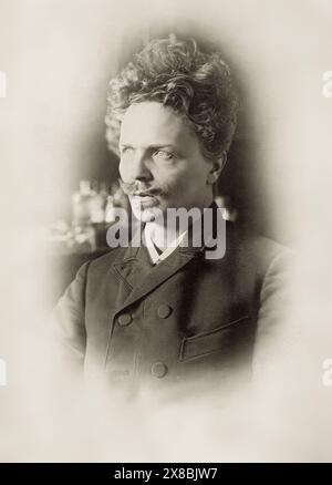 Swedish author August Strindberg, 1891 - photo by Johan Lundgren Stock ...